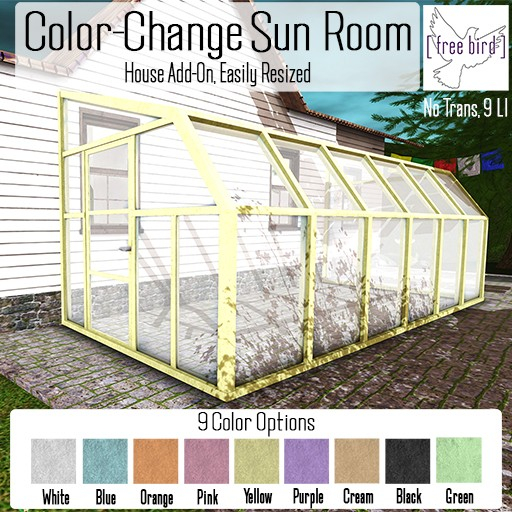 Second Life Marketplace - [ free bird ] Color-Change Sun Room v2